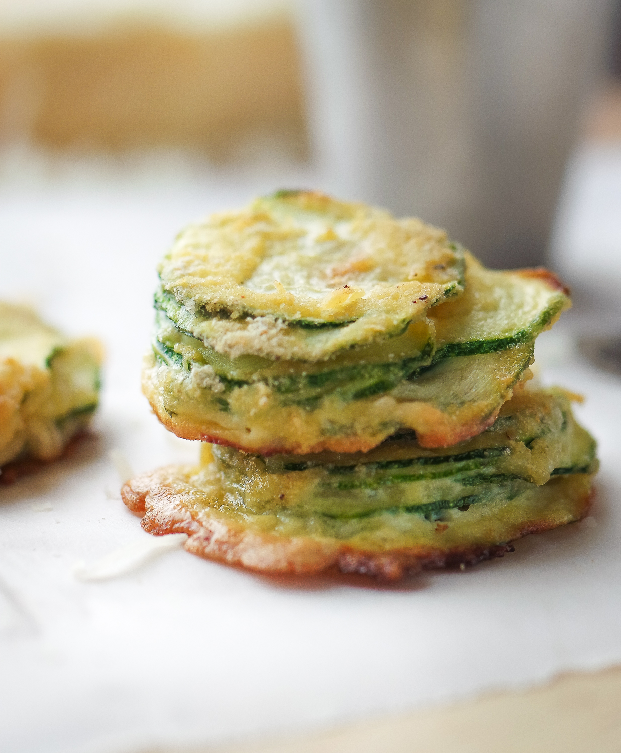 Oven Fried Parmesan Zucchini Stacks - Inspector Gorgeous