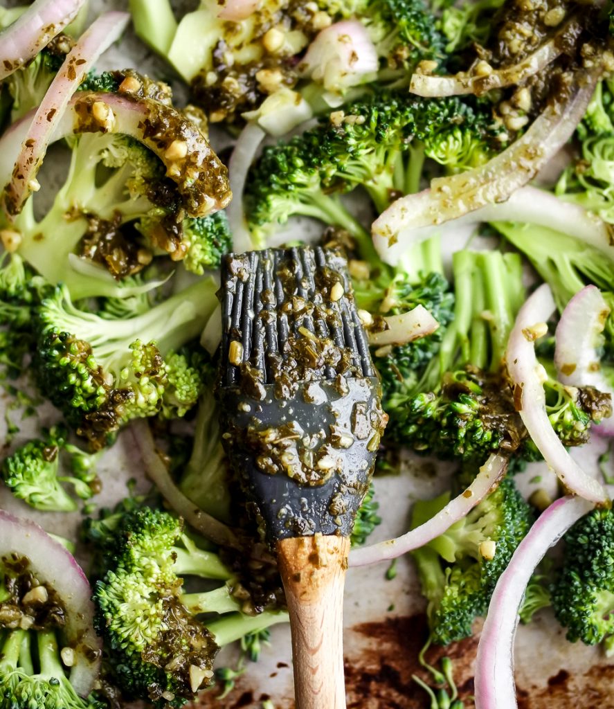 Smothered Greek Roasted Broccoli - Inspector Gorgeous