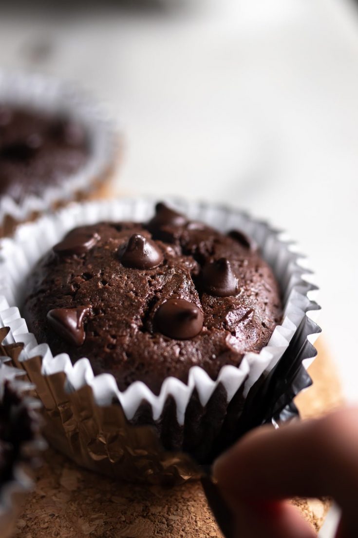 Double Chocolate 🍫 Fudgy Muffins {Dairy Free GF & Low Carb} - Inspector ...